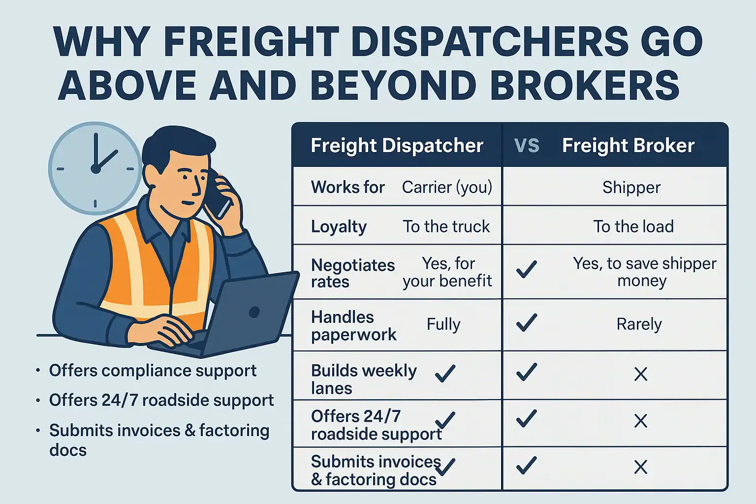 Truck Dispatch Services for Owner-Operators Freight Dispatcher vs ...